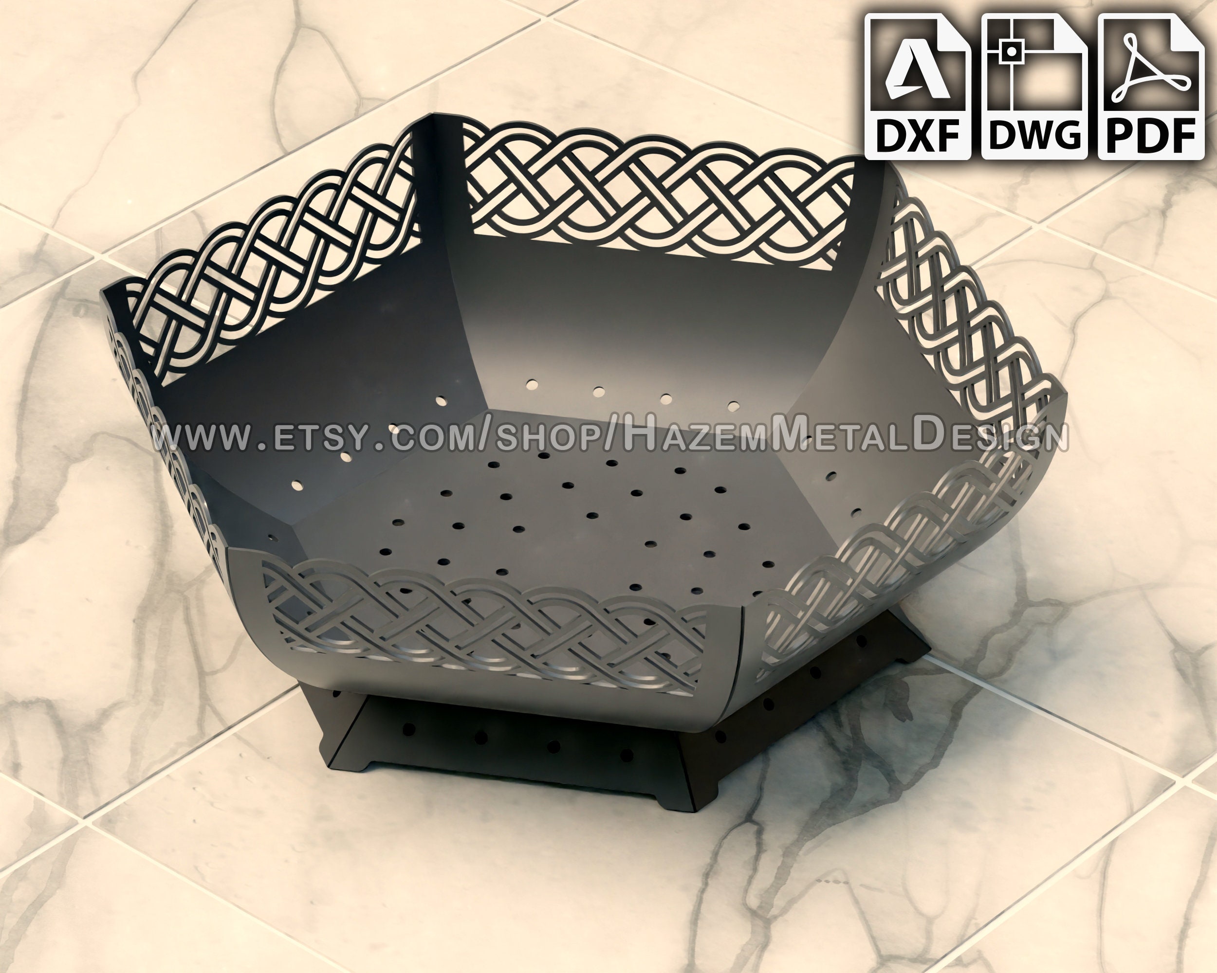 Small Fire Pit Dxf, Decorative Fire Bowl, Digital Product for Metal ...