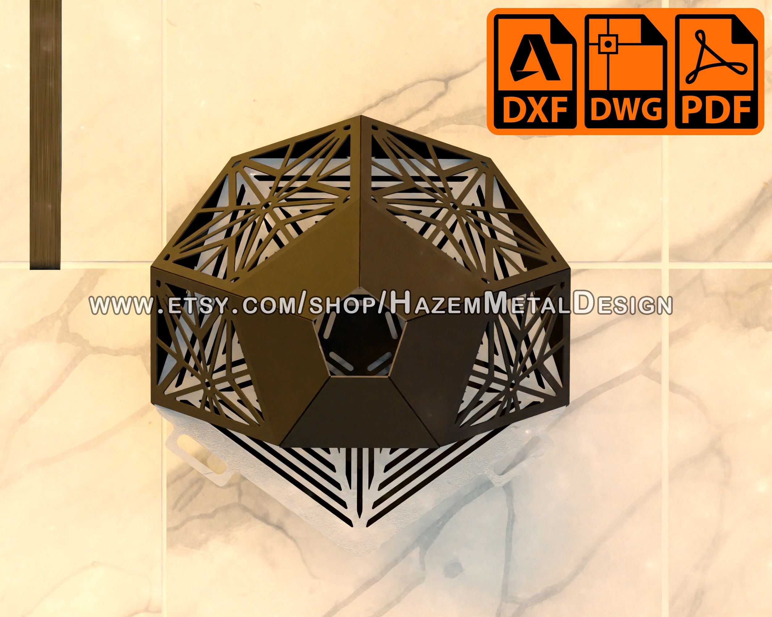 Grill Dxf, Pentagonal BBQ Grid, Digital Product for Metal Fabricators ...