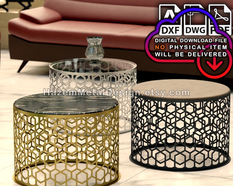 Coffee Table DXF, Digital Product for Metal Fabricators, Files Dxf Dwg ...