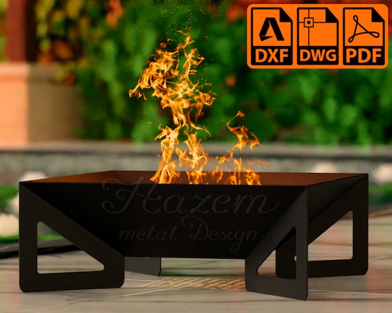 Square Fire Pit Dxf Digital Product for Metal Fabricators - Etsy