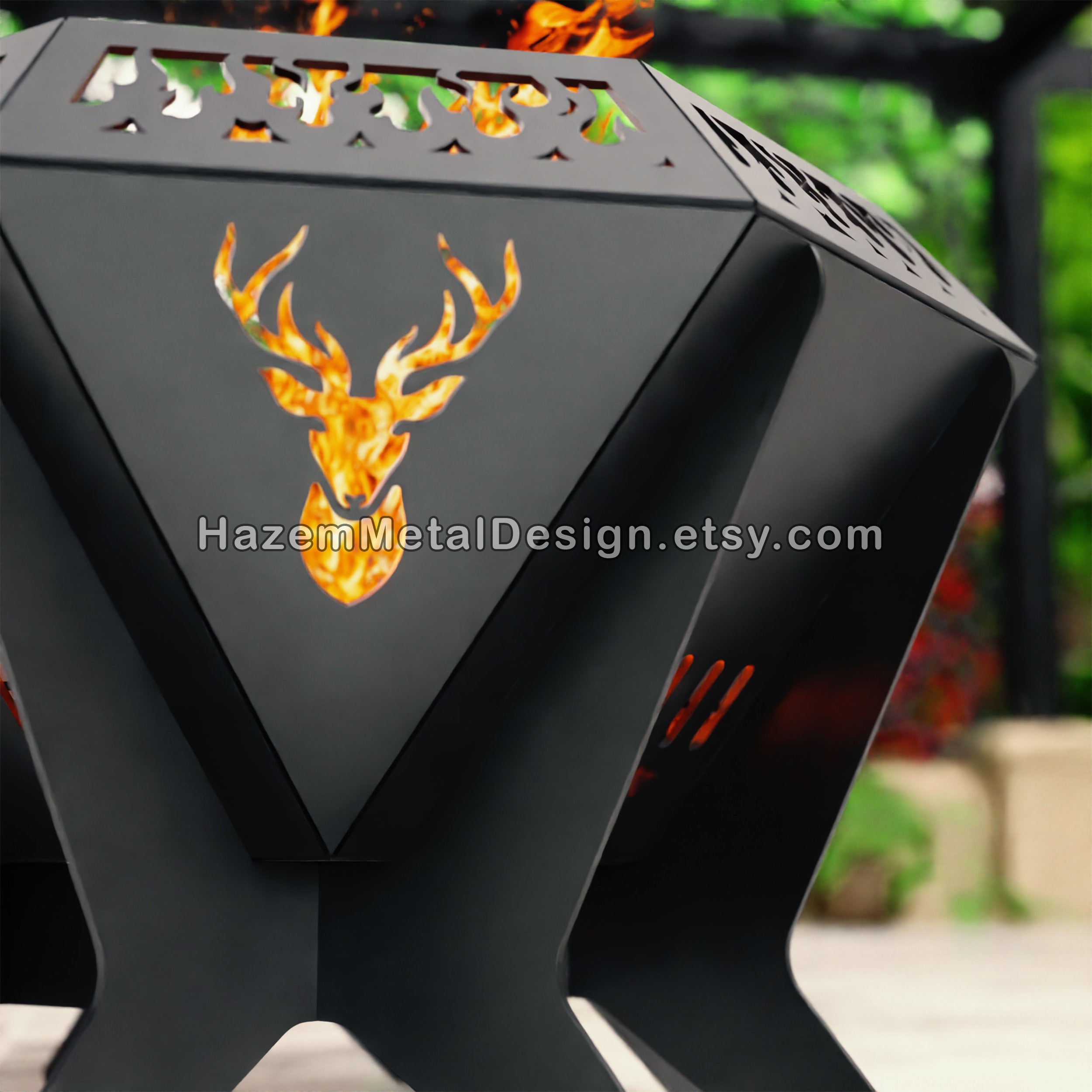 Deer Fire Pit DXF Plan: Octagonal Diamond Style (digital Download) - Etsy