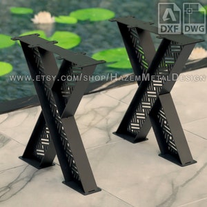 X Table Legs DXF, Digital Product for Metal Fabricators, Files DXF DWG ...