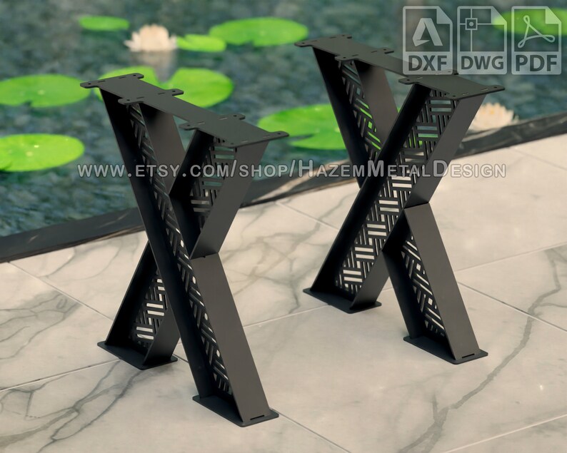 X Table Legs DXF, Digital Product for Metal Fabricators, Files DXF DWG ...
