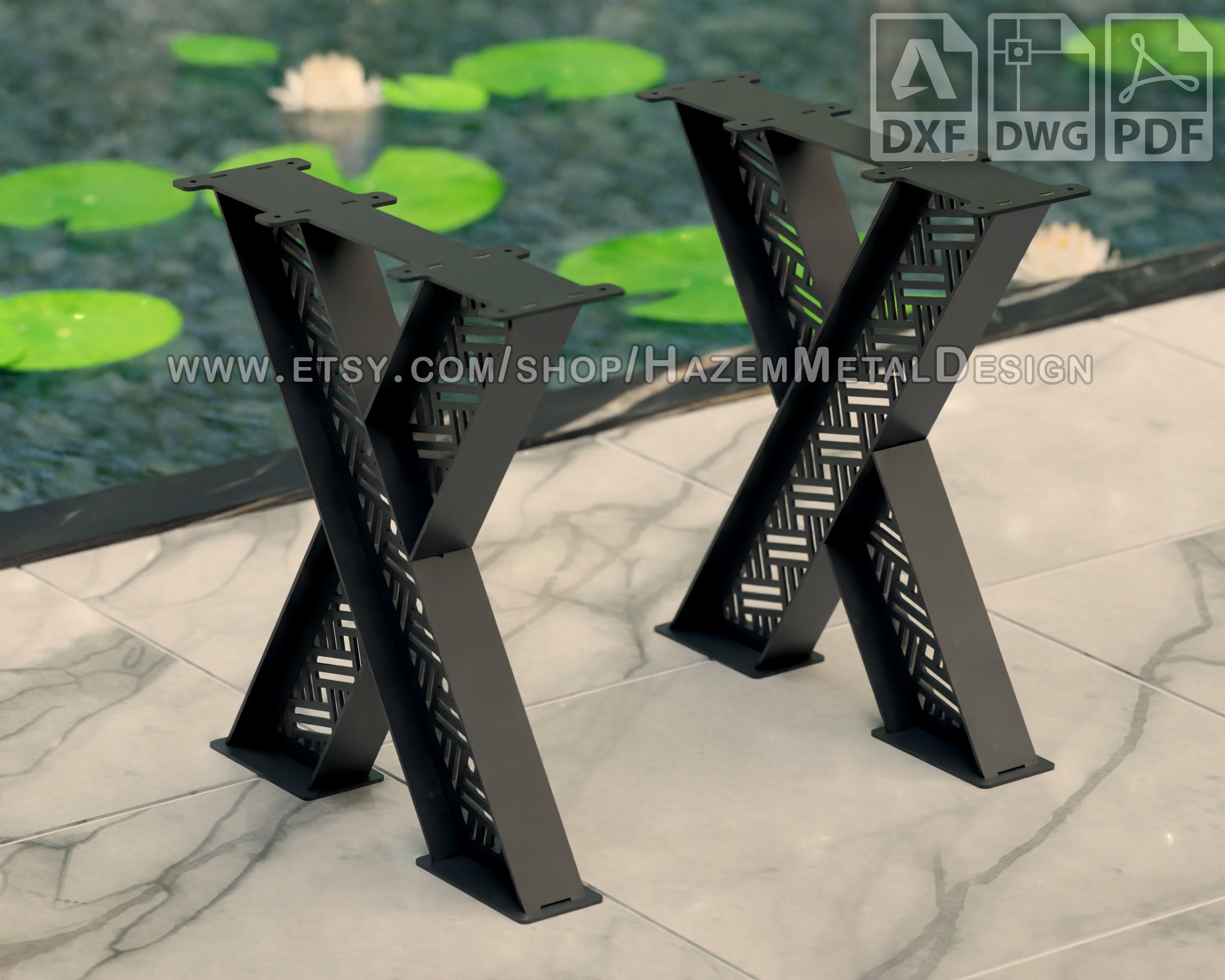 X Table Legs DXF, Digital Product for Metal Fabricators, Files DXF DWG ...