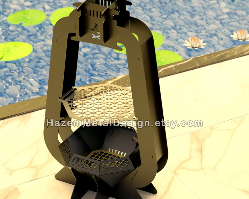 Fire Pit DXF, Lantern BBQ Cutting Project, Digital Product for Metal ...
