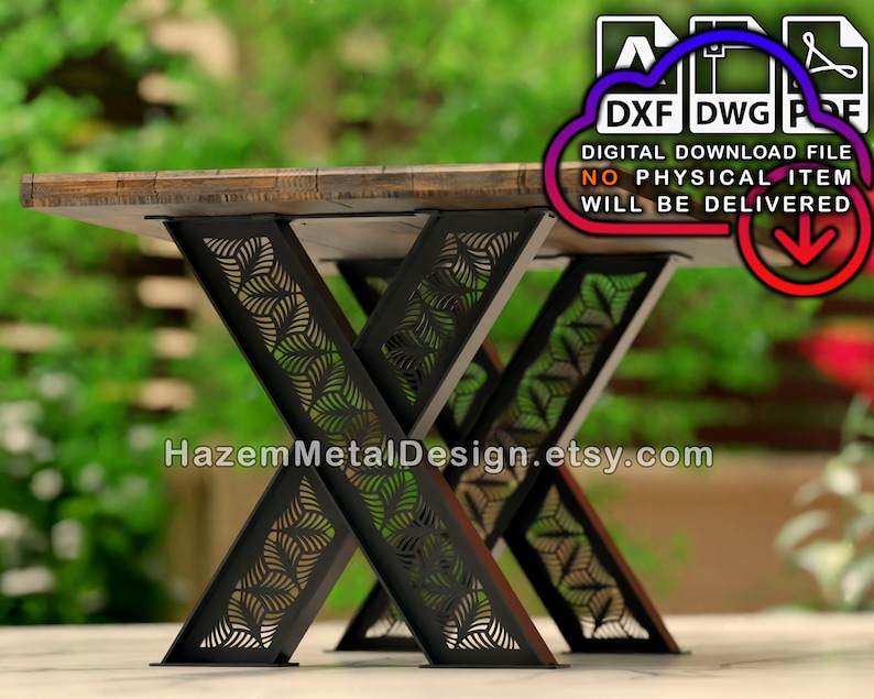 X Table Legs DXF, Digital product for metal fabricators, Files DXF DWG ...
