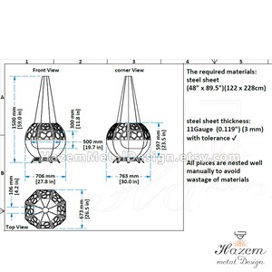 Fire Pit DXF, Octagon Sphere Fireplace Plan, Digital Product for Metal ...