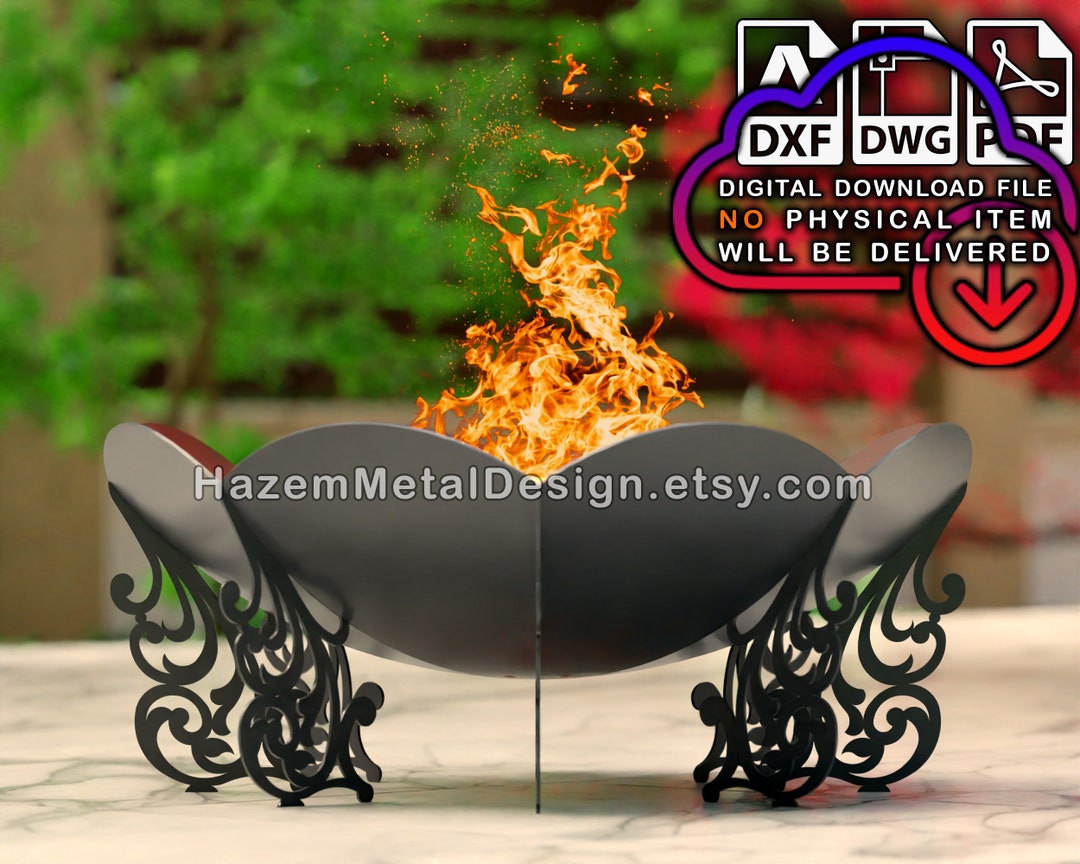 Octagon Fire Pit DXF: Decorative Flower Bowl (digital Download) - Etsy