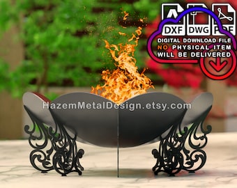 Sphere Fire Pit DXF, Octagon Ball Fire Bowl, Digital Product for Metal ...