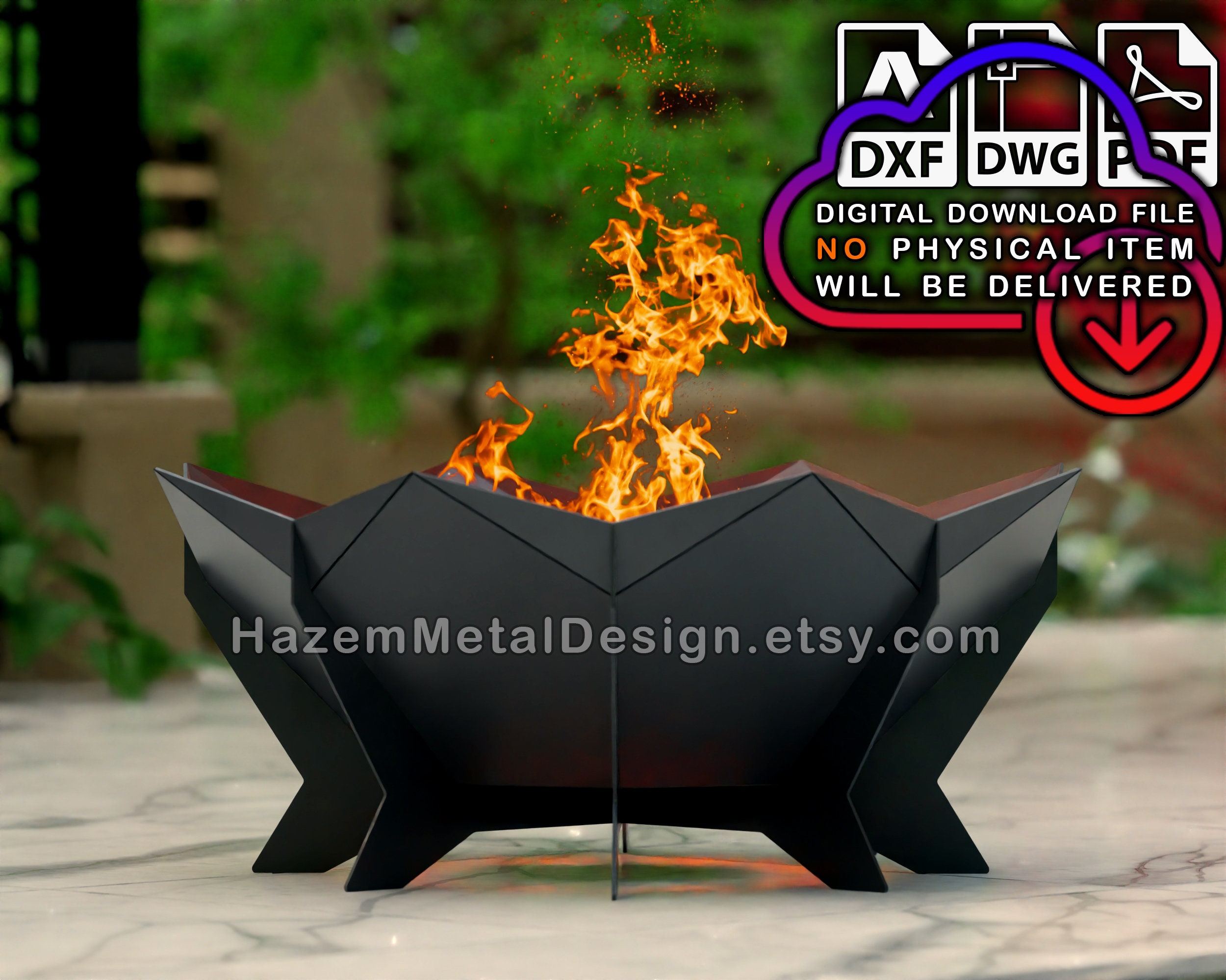 Fire Pit Dxf, Octagon Fire Bowl, Digital Product for Metal Fabricators ...