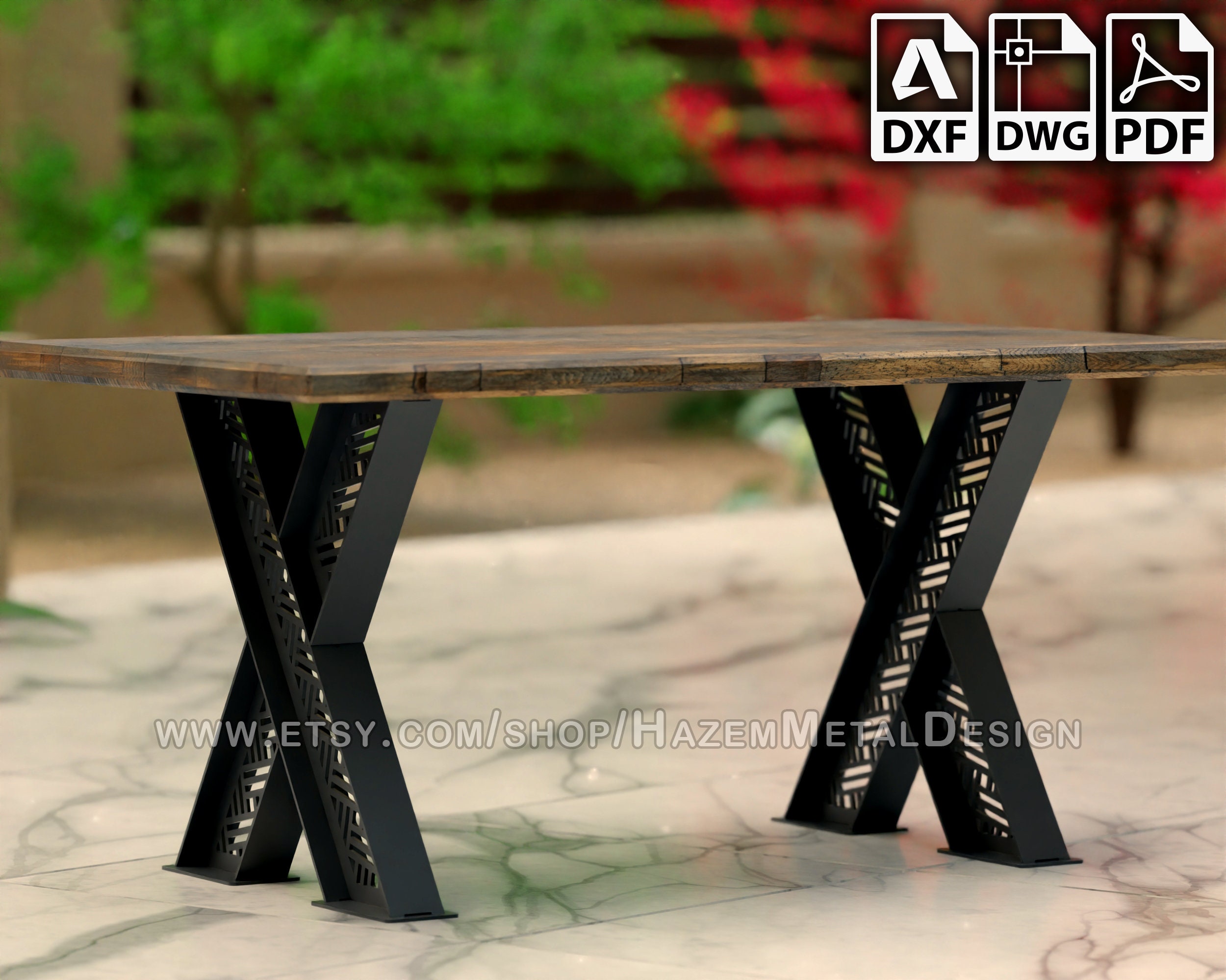 X Table Legs DXF, Digital Product for Metal Fabricators, Files DXF DWG ...
