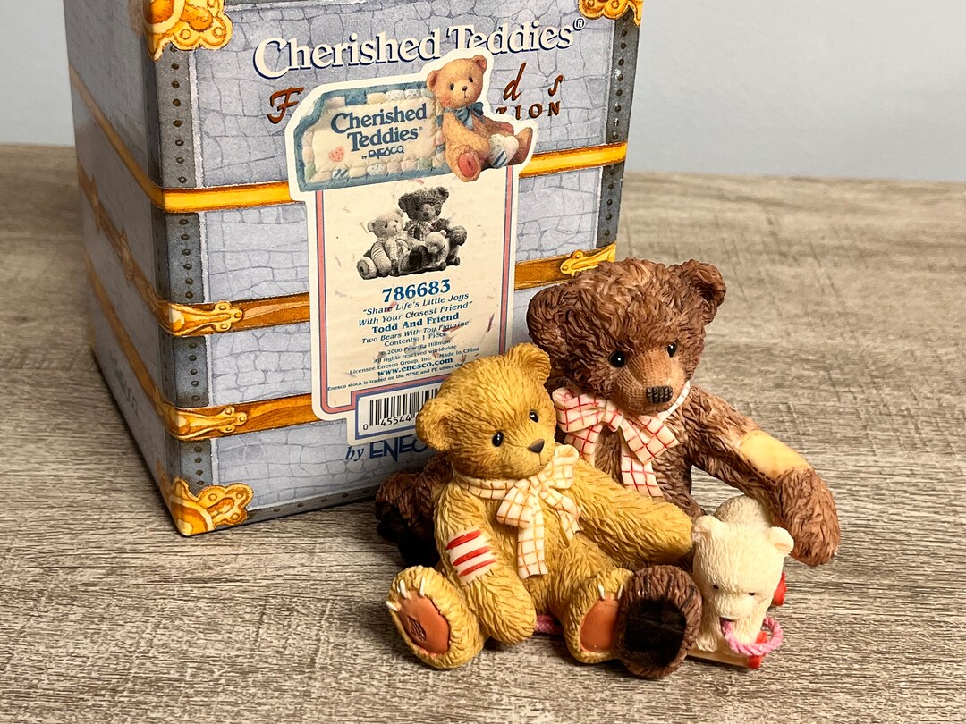 NIB 2000 Cherished Teddies Todd and Friend Share Life's Little Joys ...