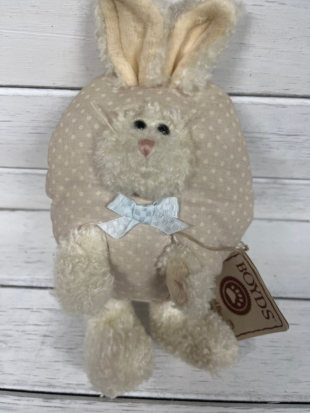 New Boyds Bears Plush Hop the Bunny in Pink Dotted Egg 904426 - Etsy