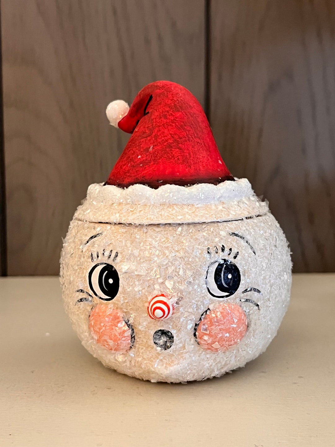 New Johanna Parker Snowman Ruby Flake Container - Etsy