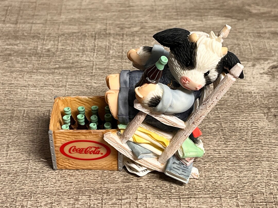 Mary Moo Moos by Enesco Sit Long, Laugh Often, Drink Coke 827096 - Etsy