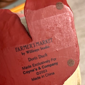 Williraye Studio Folk Art 2003 5.25 Doris Duck - Etsy