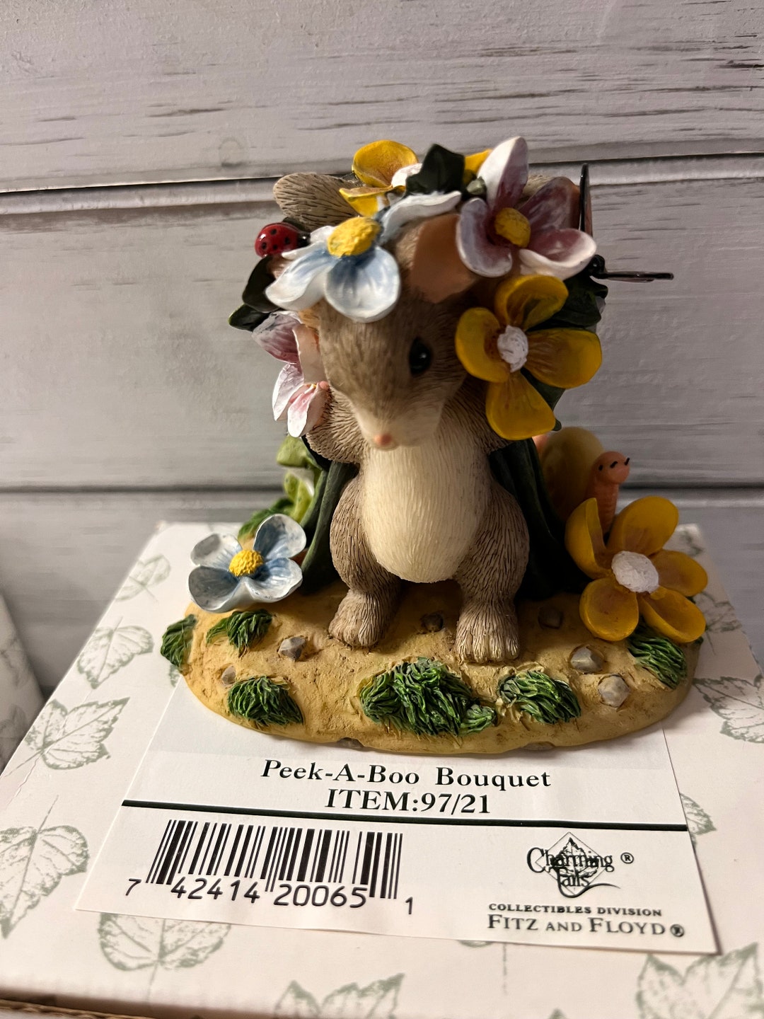 Charming Tails by Fitz and Floyd 2000 Club Exclusive Peek-a-boo Bouquet ...