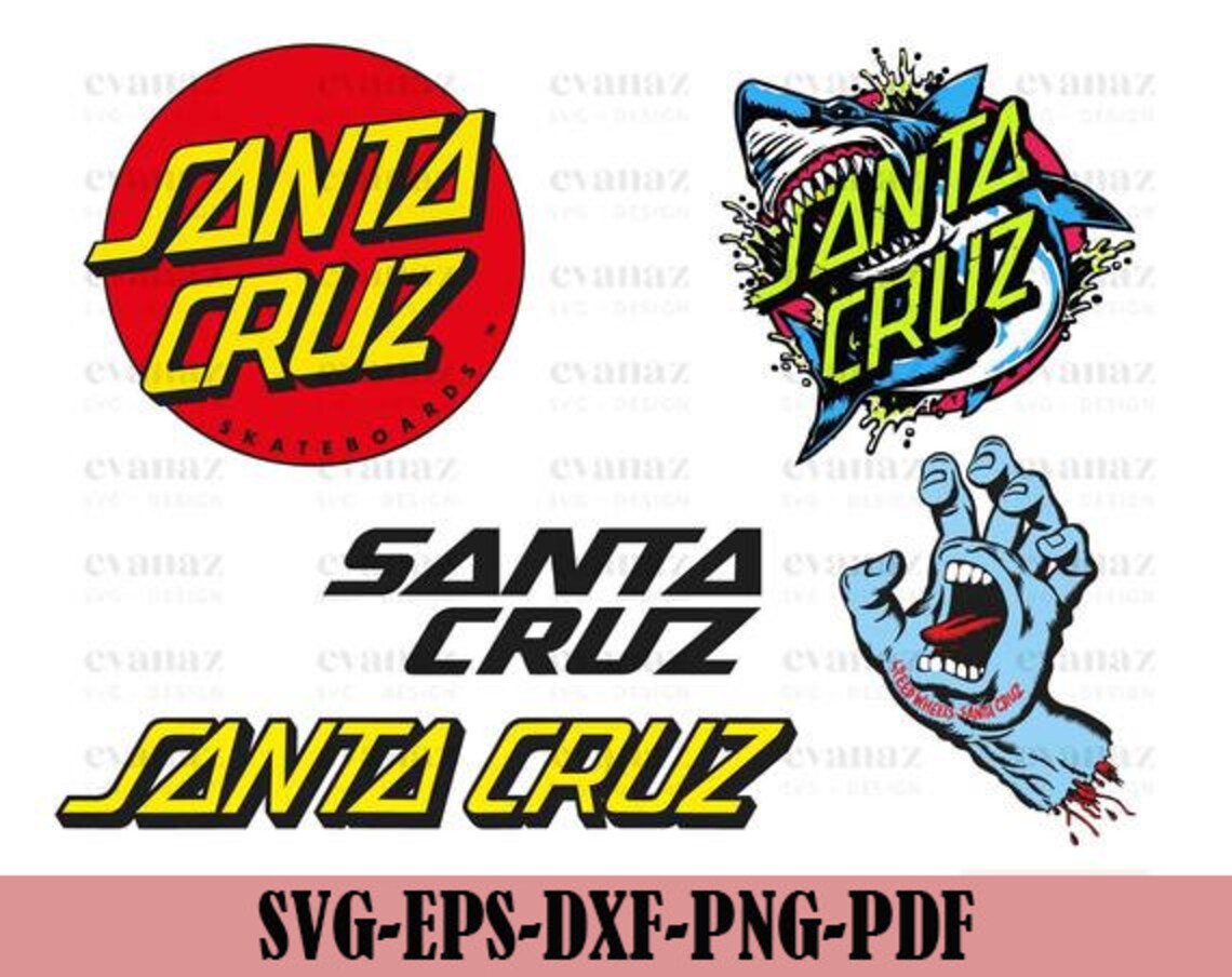 Santa Cruz Logos Svg Bundle Trending Svg Santa Cruz Svg | Etsy