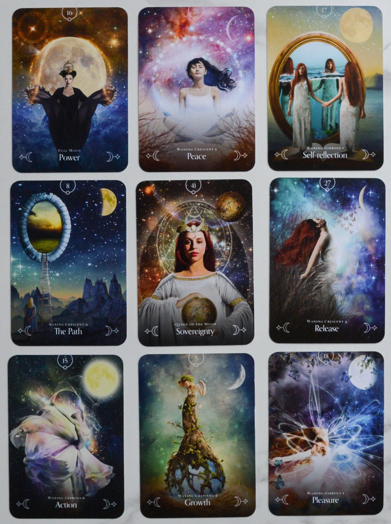 Queen Of The Moon Orakel Tarot Deck Karte 44 Karten Set Tarot Etsy
