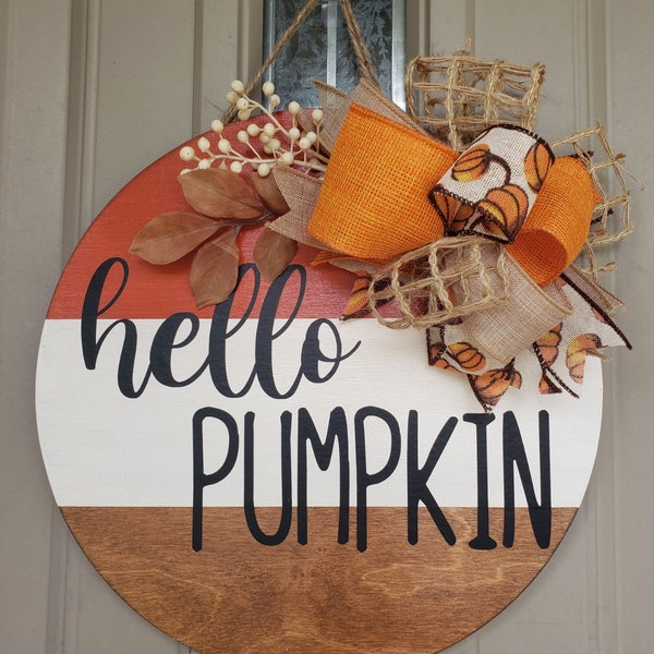 Hello Pumpkin Sign - Etsy