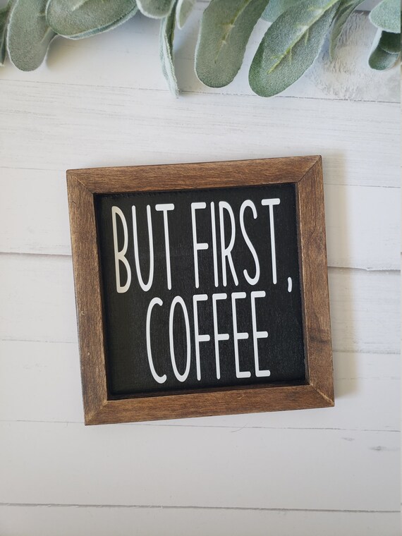 Coffee Lover Sign Framed Wood Sign Rustic Farmhouse Style | Etsy