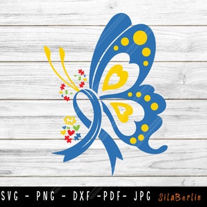 Butterfly Autism Awareness SVG, Puzzle Piece Svg, Autism Svg, Accept ...