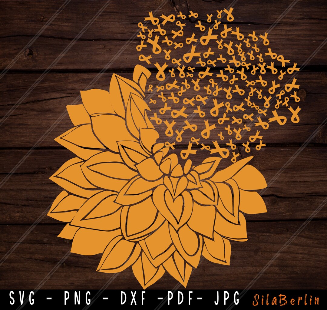 Flower Childhood Cancer SVG, Childhood Cancer Svg, Cancer Awareness Svg ...