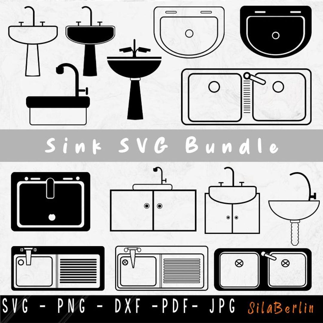 Sink SVG Bundle, Sink Cut File, Plumber Svg, Plumbing SVG, Plumber ...
