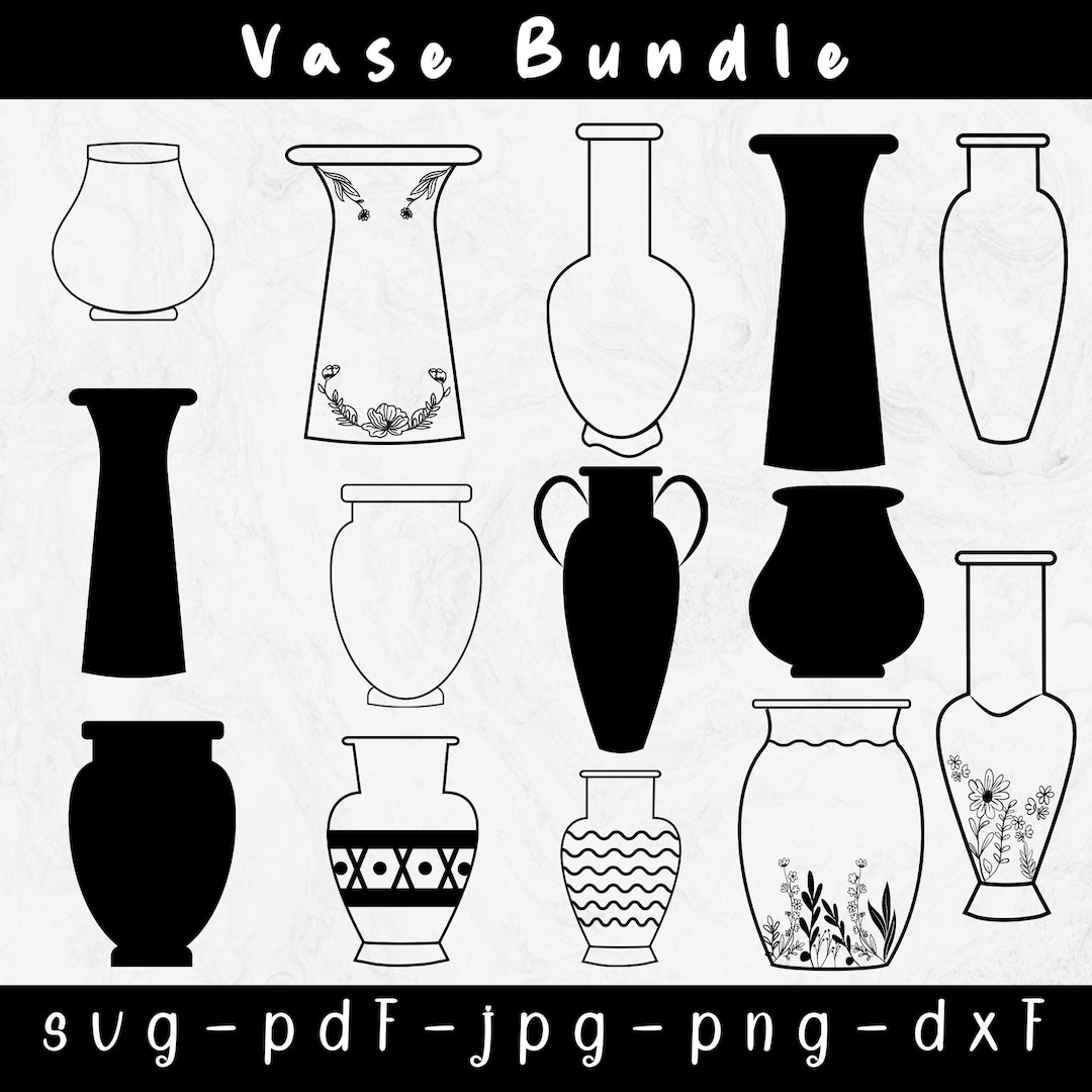 Vase SVG Bundle: Plant Lover Cut Files (digital Download) - Etsy