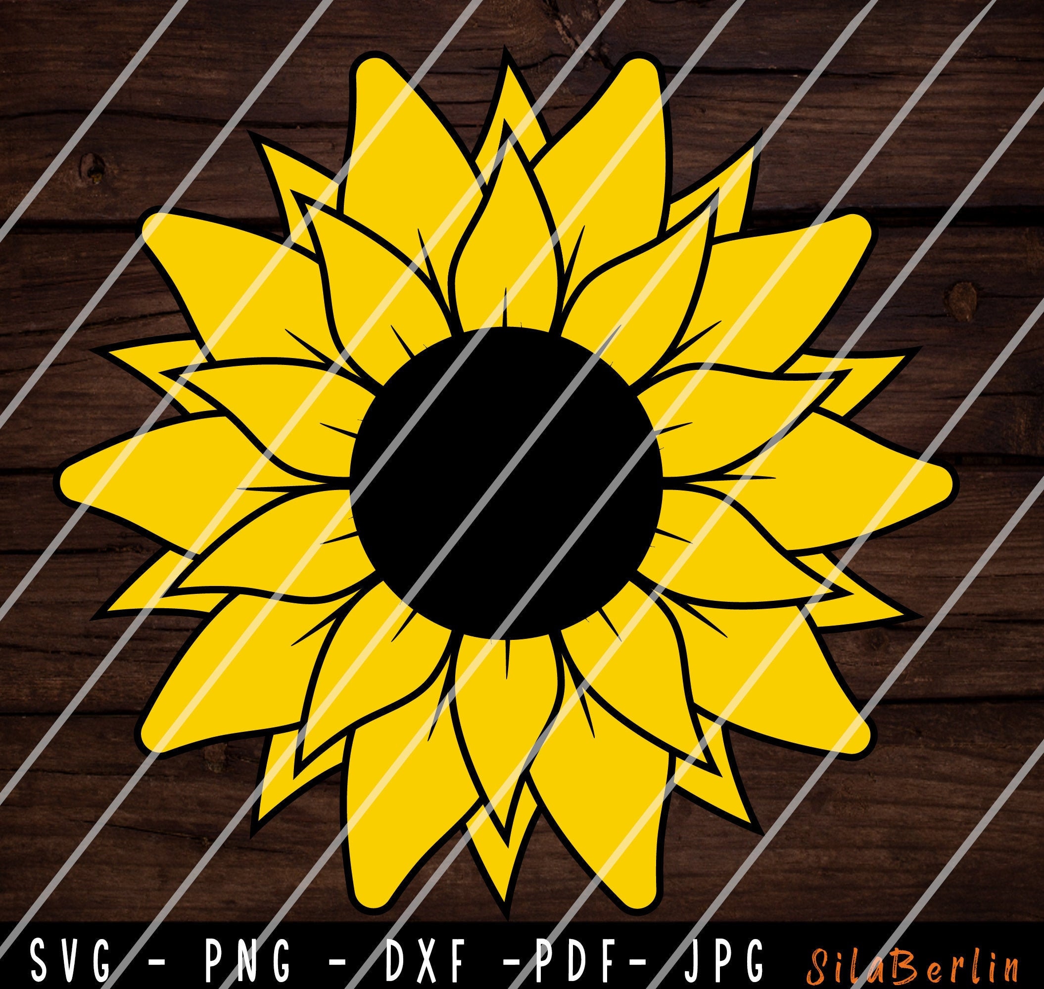 Sunflower SVG Flower Svg Svg File Cricut Png Dxf Pdf - Etsy