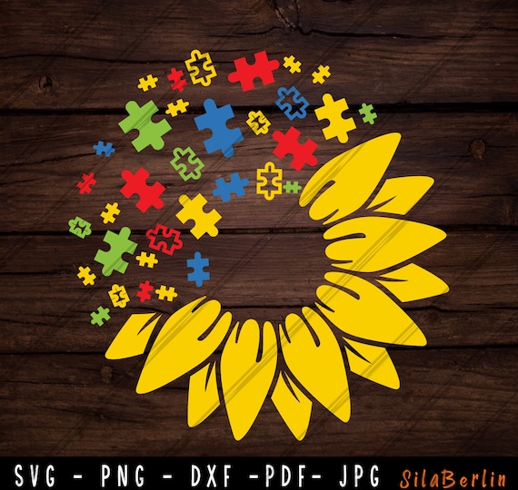 Sunflower Autism SVG Autism Awareness SVG PNG Puzzle Piece - Etsy