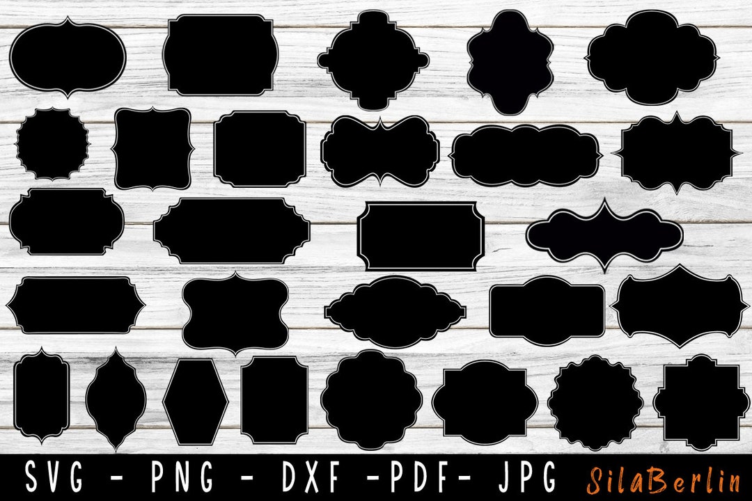 Vintage Frames SVG Bundle: Label, Shapes, Signs (digital Download) - Etsy