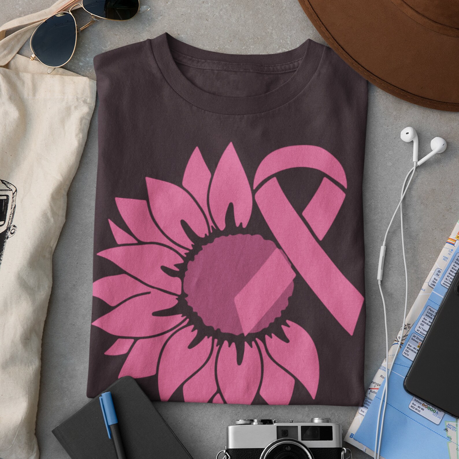 Sunflower Breast Cancer SVG, Breast Cancer Svg, Cancer Awareness Svg ...