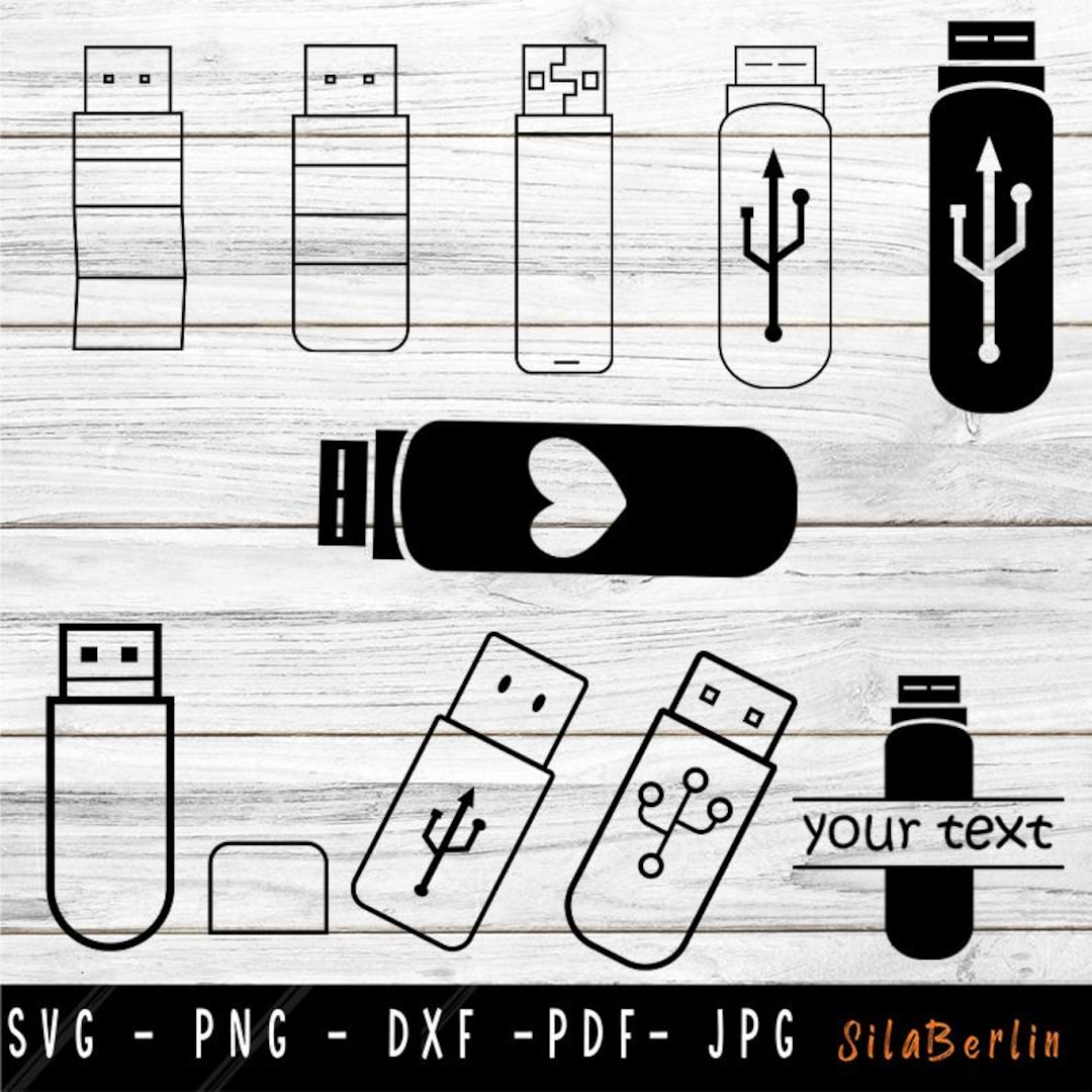 Flash Drive Clipart: Tech SVG, PNG, DXF Files (digital Download) - Etsy