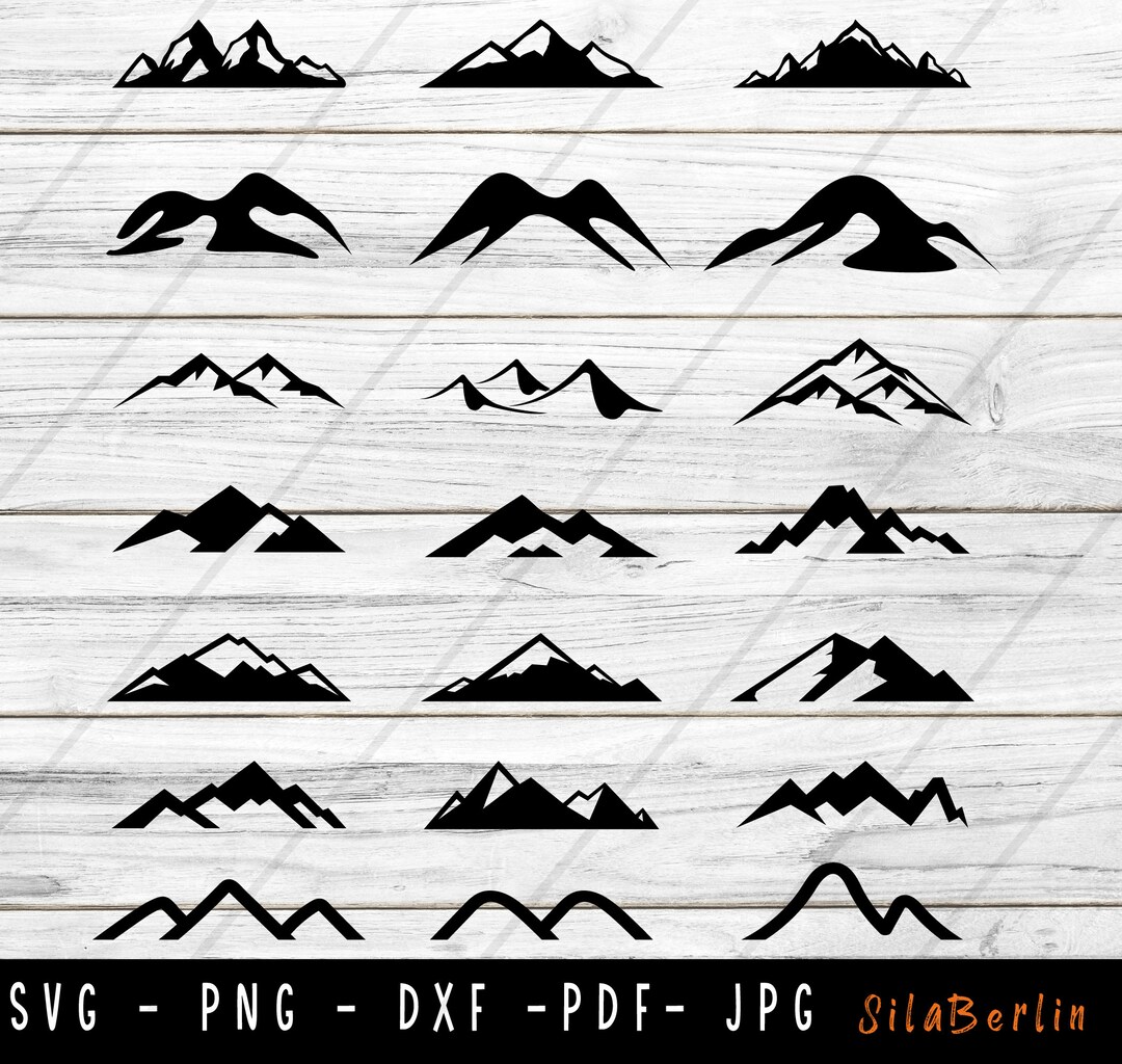Mountain SVG Bundle: 10x Clipart Designs (instant Download) - Etsy