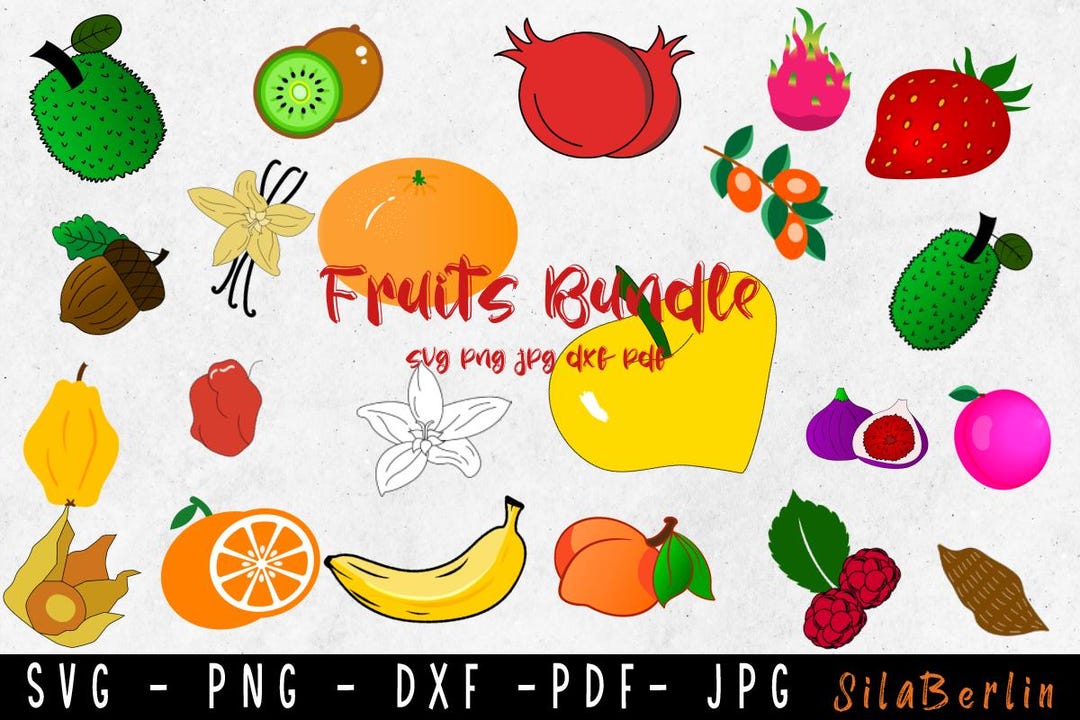 Tropical Fruit SVG Bundle: Summer Clipart (digital Download) - Etsy