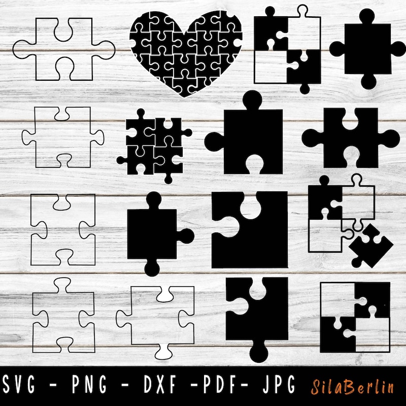 Puzzle Pieces Svg - Etsy