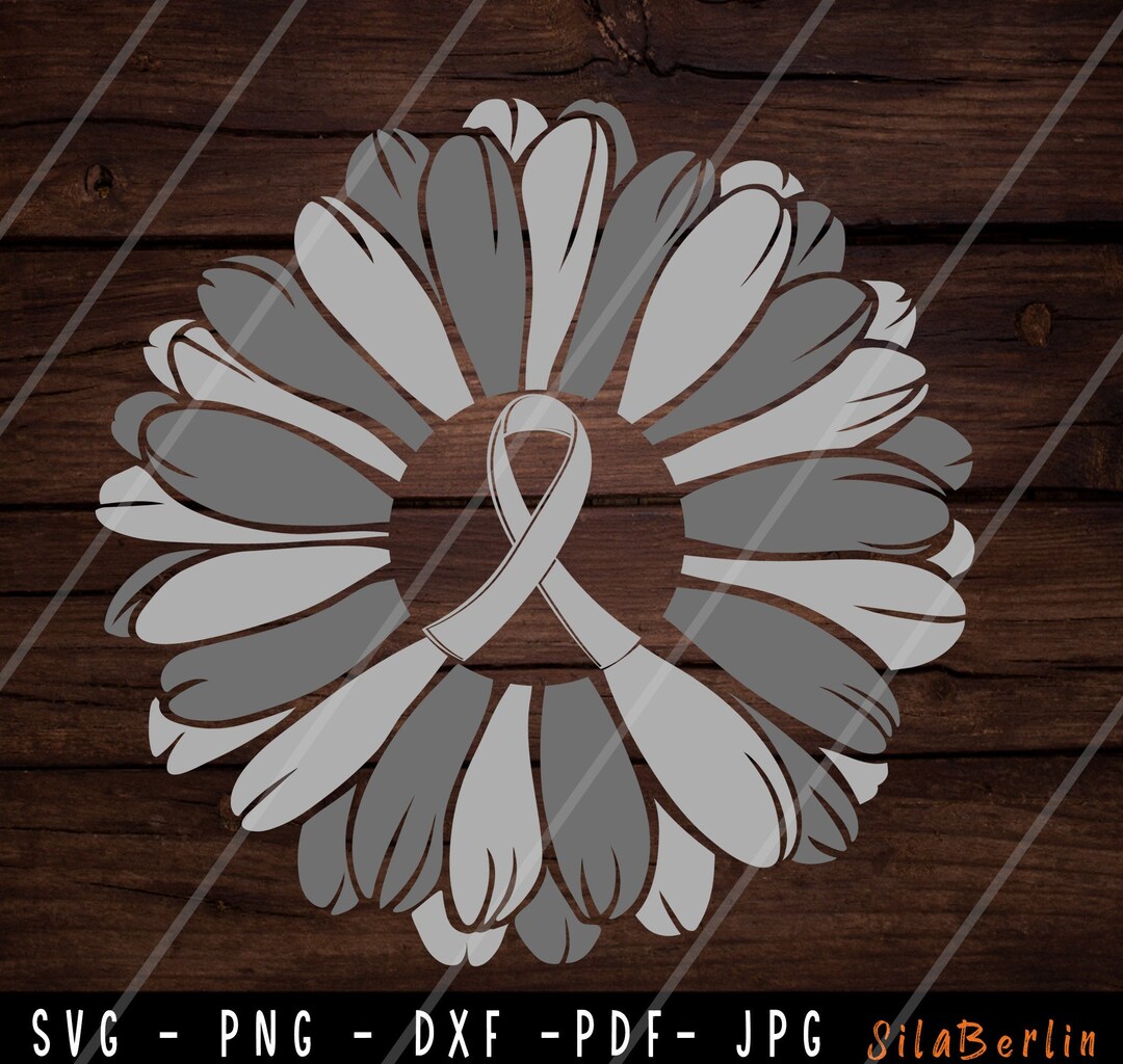Sunflower Brain Tumor SVG, Brain Cancer Svg, Brain Tumor Awareness Svg ...