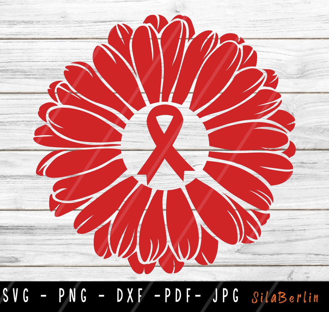 HIV Awareness Sunflower Svg, HIV Awareness Cure Png, Peace Love Cure ...
