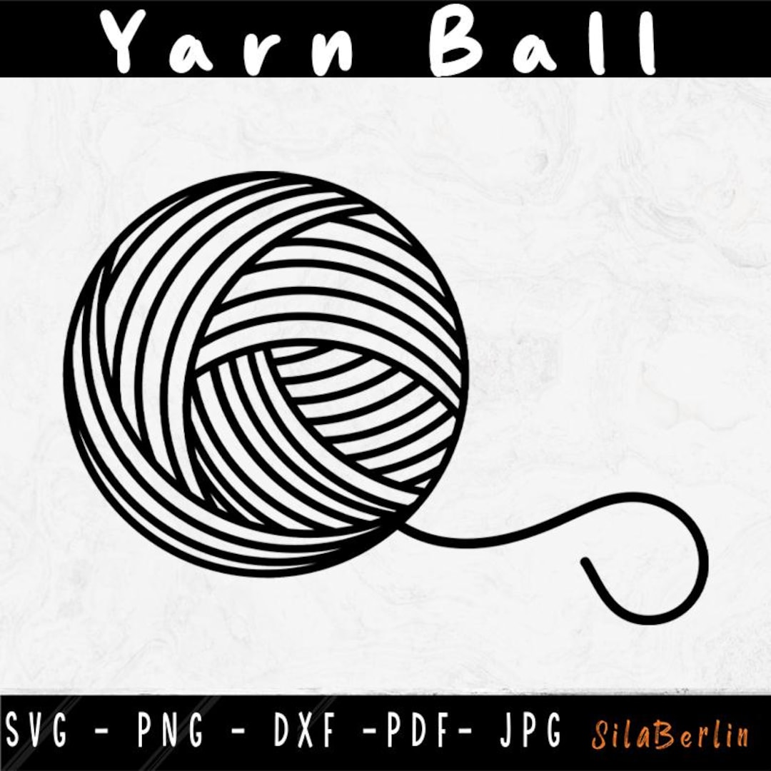 Yarn Ball Svg, Yarn Svg, Ball Outline Svg Png, Knitting Clipart Image ...