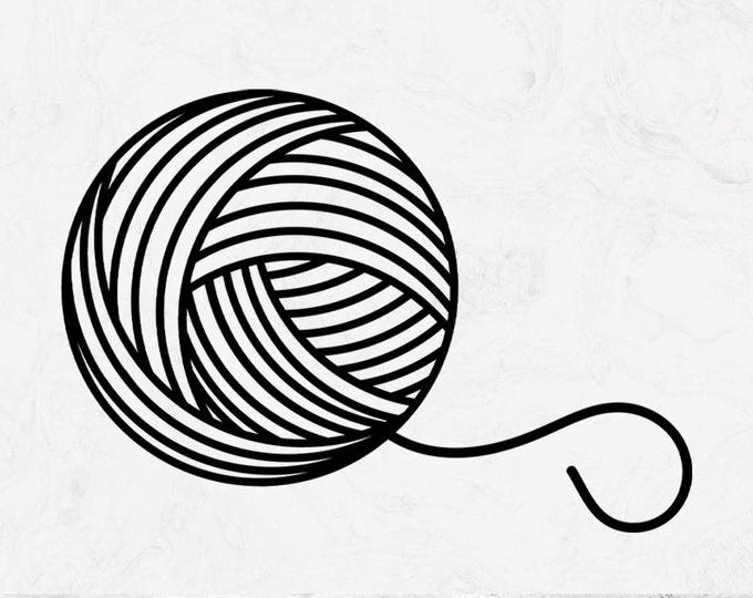 Yarn Ball Svg, SVG Files for Cricut, Yarn Svg, Ball Outline Svg Png ...