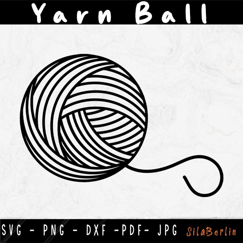 Yarn Ball Outline SVG: Knitting Crochet Clipart (digital Download) - Etsy