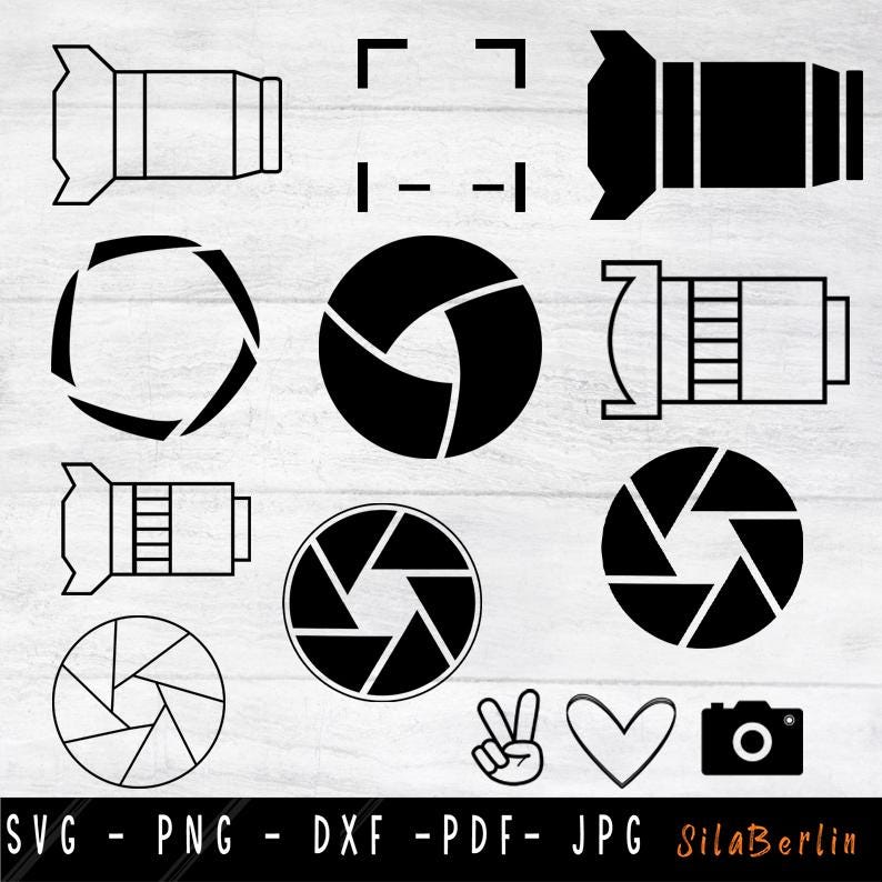 Camera SVG Bundle: Photographer Clipart (30 Files) (digital Download ...