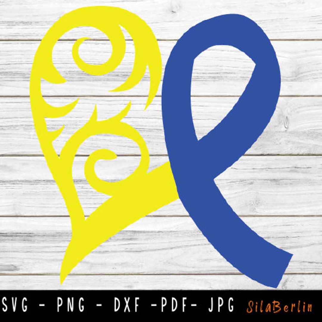 Down Syndrome Awareness Ribbon SVG, PNG, DXF (instant Download) - Etsy