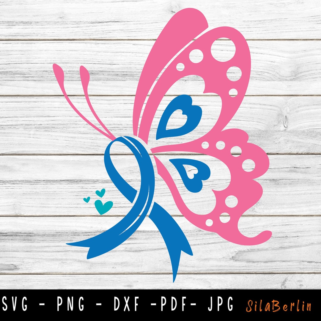 Butterfly Thyroid Cancer SVG, Thyroid Cancer Svg, Thyroid Cancer ...