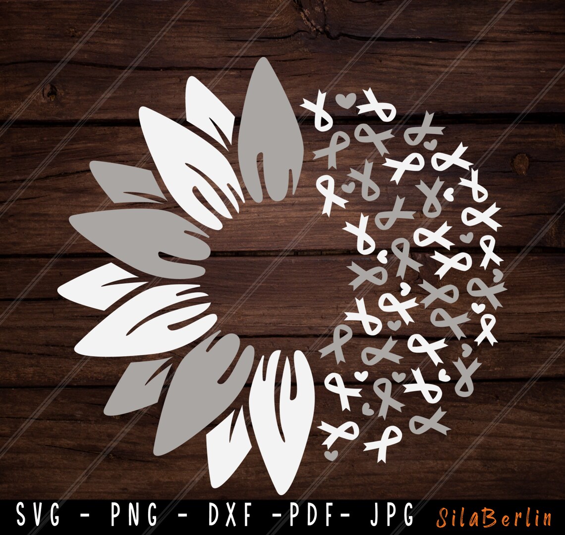 Sunflower Lung Cancer SVG Lung Cancer Svg Cancer Awareness - Etsy