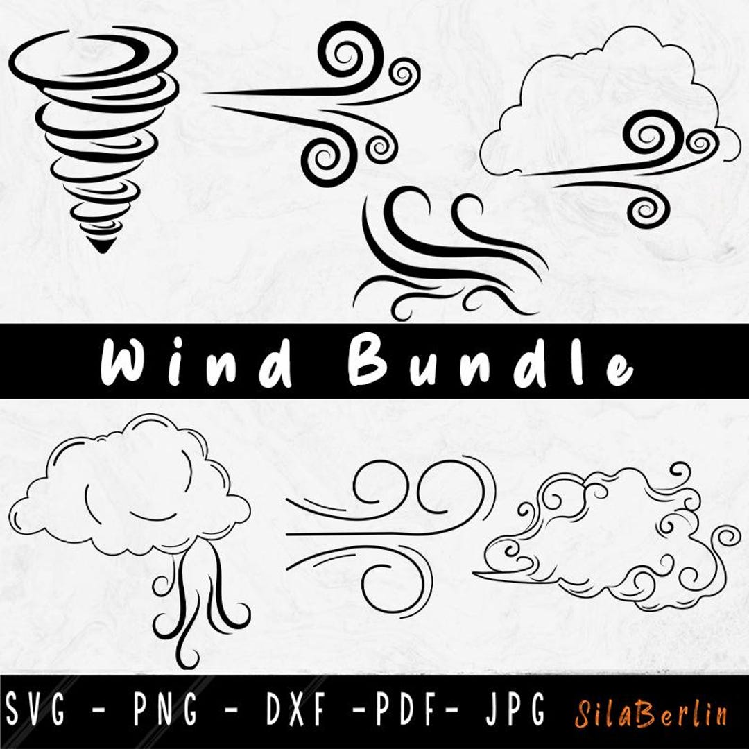 Wind SVG Bundle: Storm Silhouette Cut Files (digital Download) - Etsy