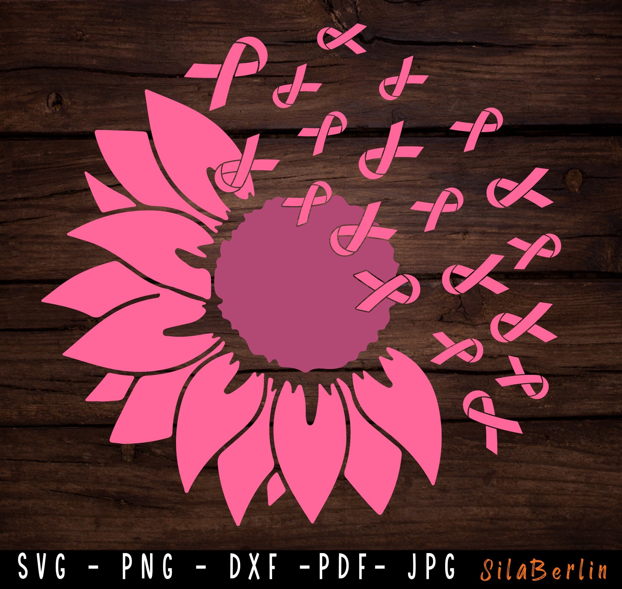 Sunflower Breast Cancer SVG Breast Cancer Svg Cancer | Etsy