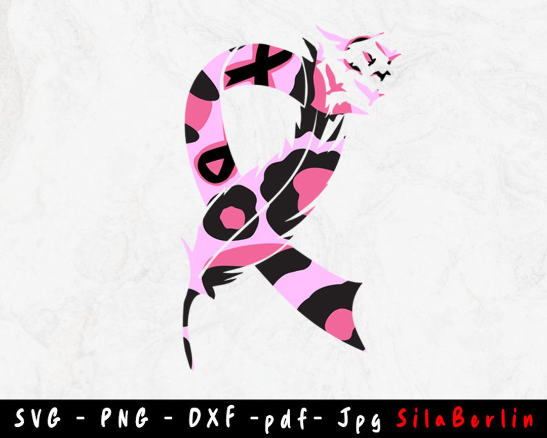 Feather Breast Cancer Leopard Print SVG, Breast Cancer Svg, Awareness ...