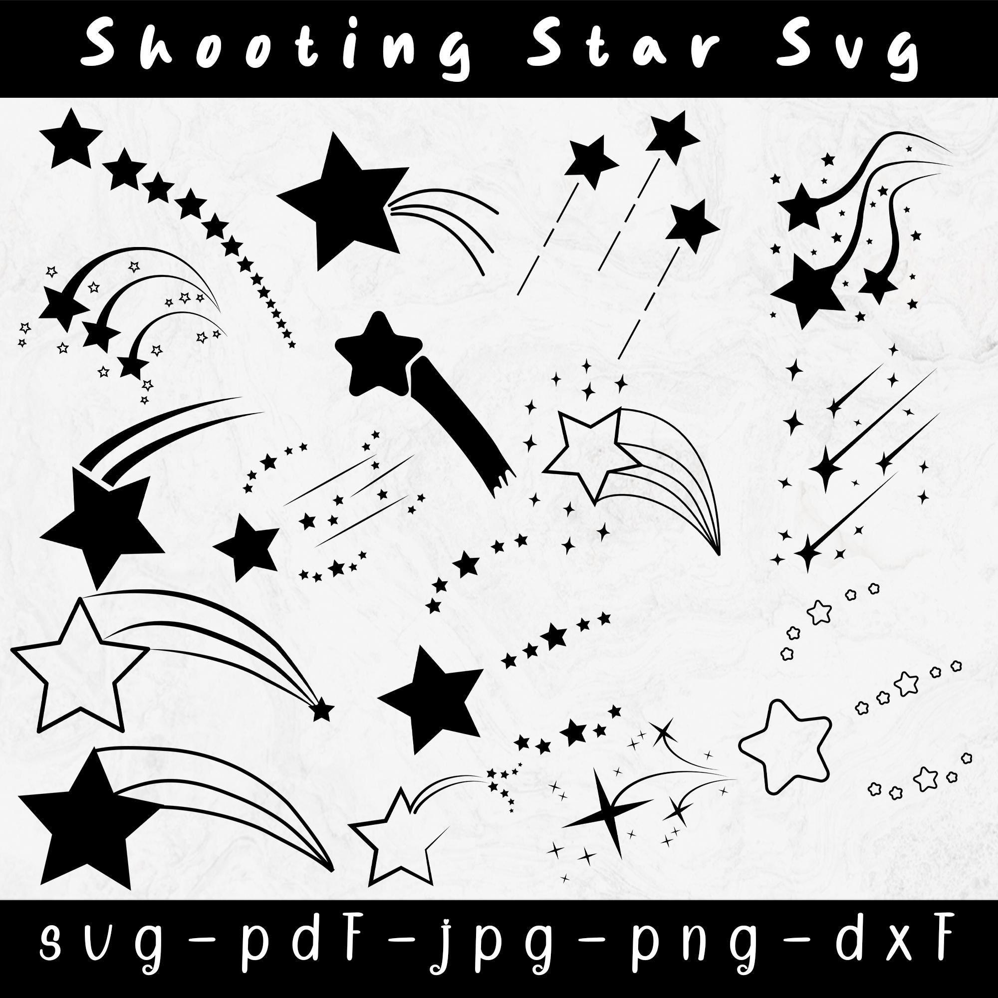 Shooting Star Svg, Star Svg Bundle, Star Svg File, Star Cut File ...